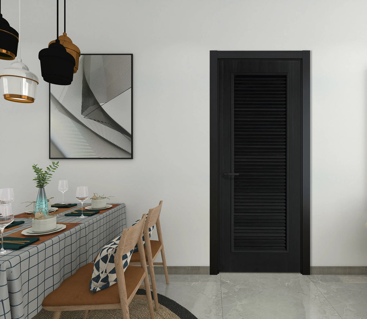 Contemporary EVONY AC Interior Door 24 x 80 – Bath Trends USA
